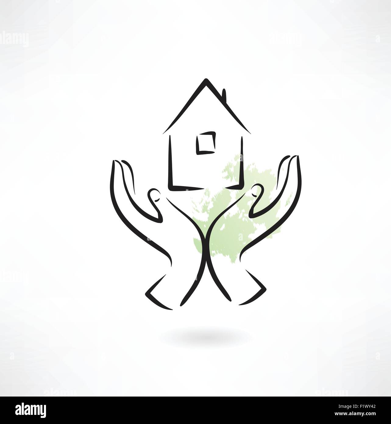 hand home icon Stock Vector Image & Art - Alamy