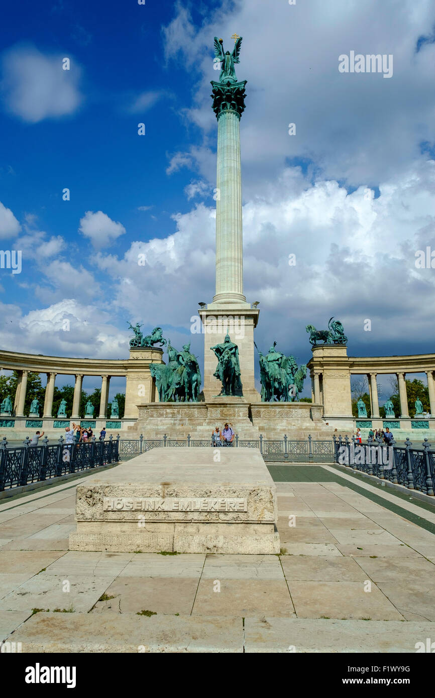 Millennium Monument, Heroes Square, Budapest, Hungary Europe including ...