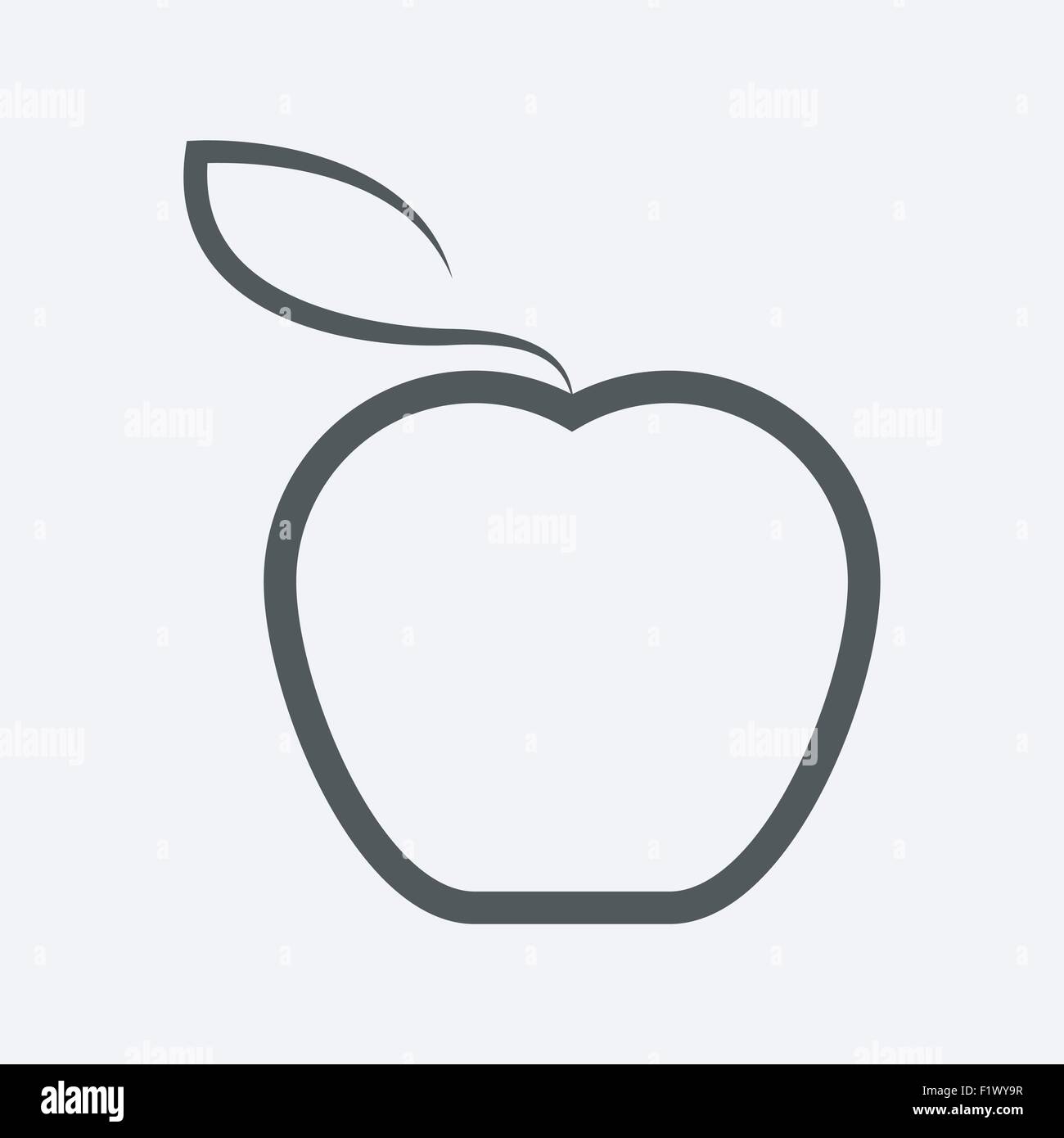 Apple pencil drawing Stock Vector Images - Alamy