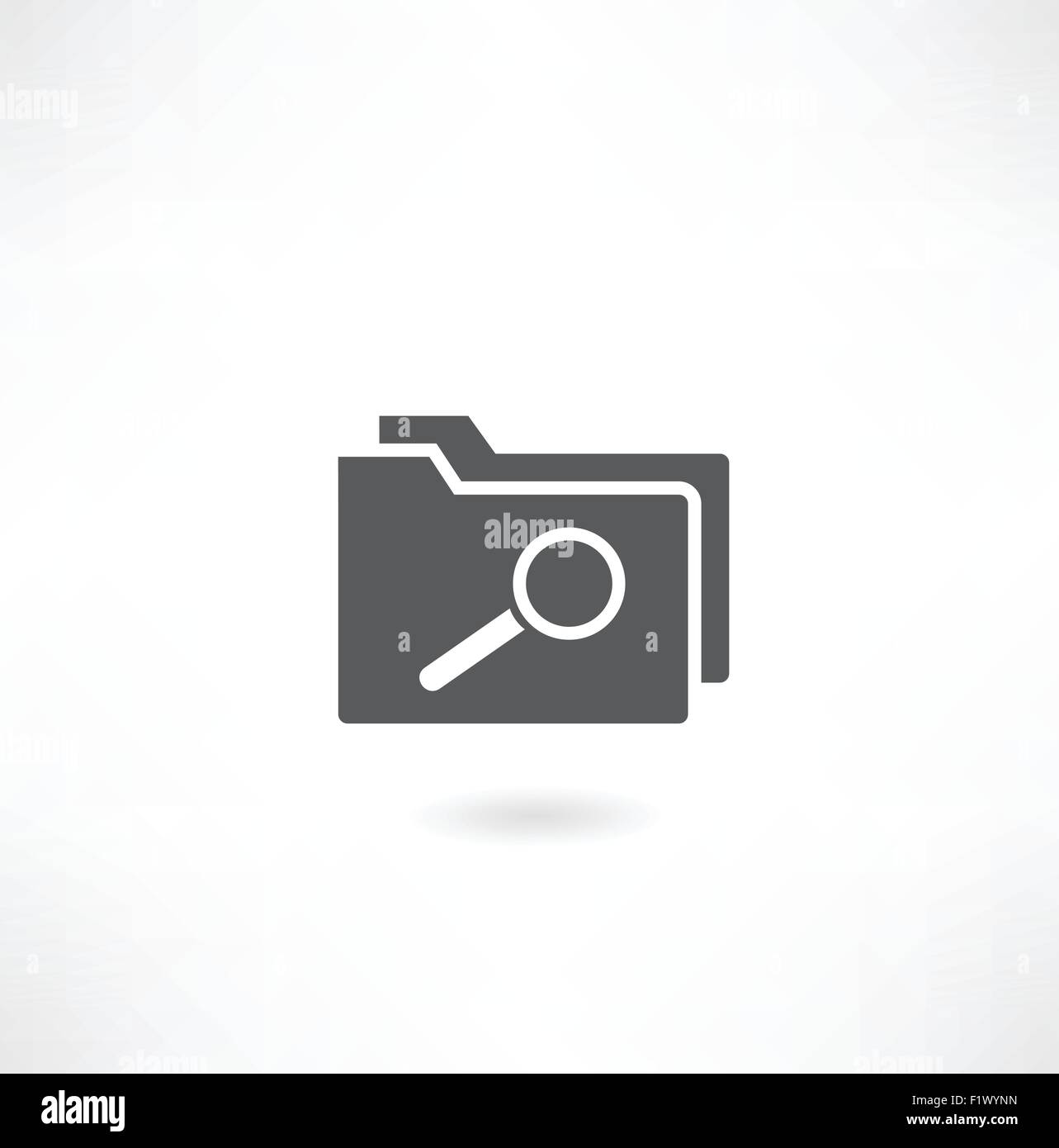 Magnifying glass over the folders Stock Vector Image & Art - Alamy