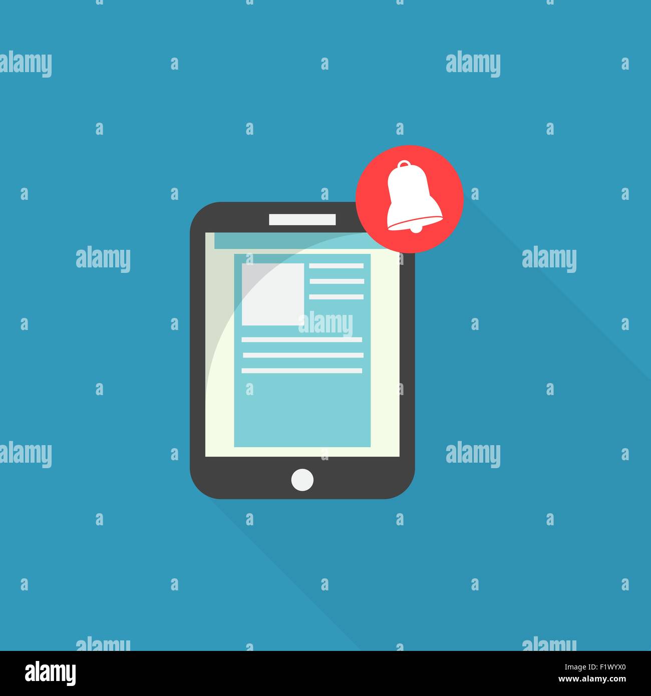 Bright red alarm clock Stock Vector Images - Alamy