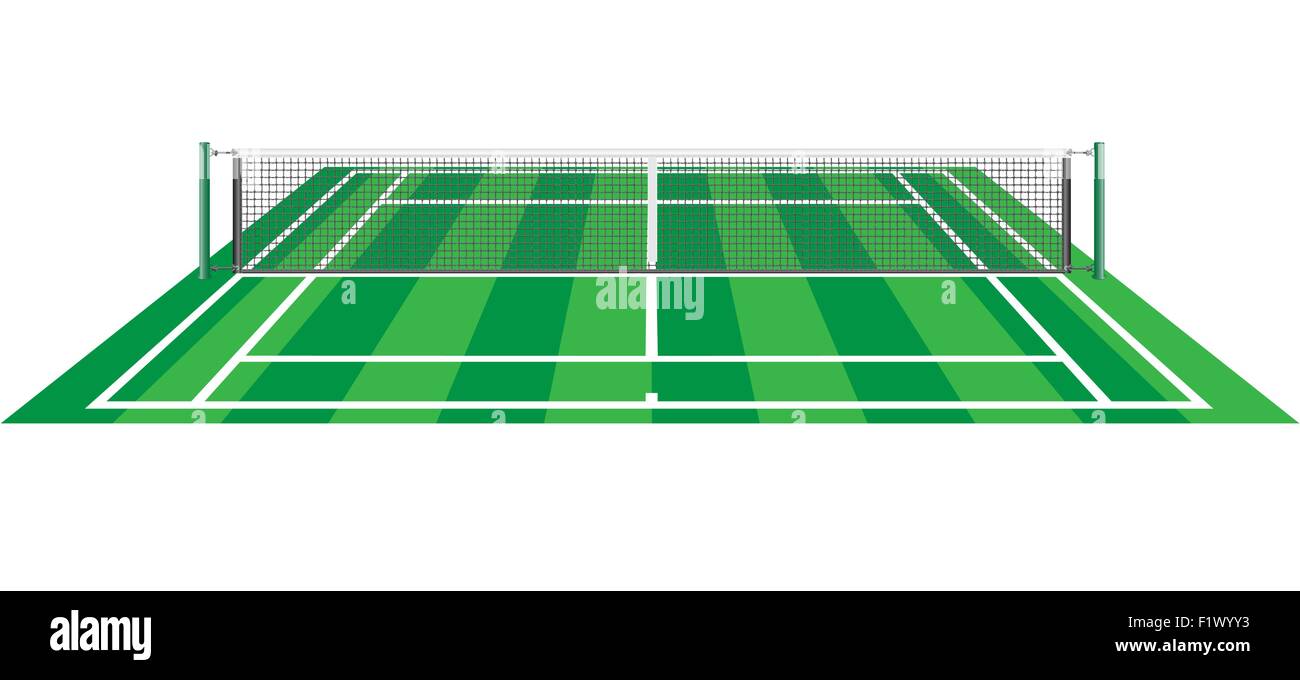 tennis court with net vector illustration isolated on white background ...