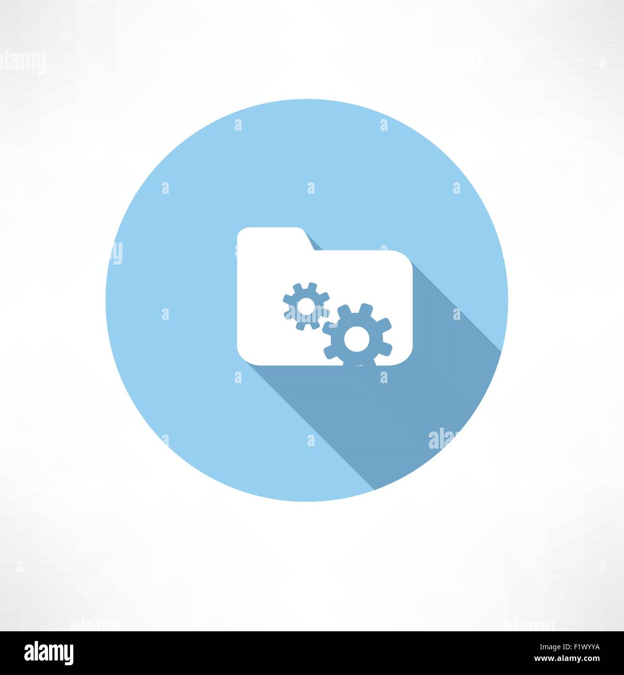 folder icon with gears Flat modern style vector illustration Stock ...