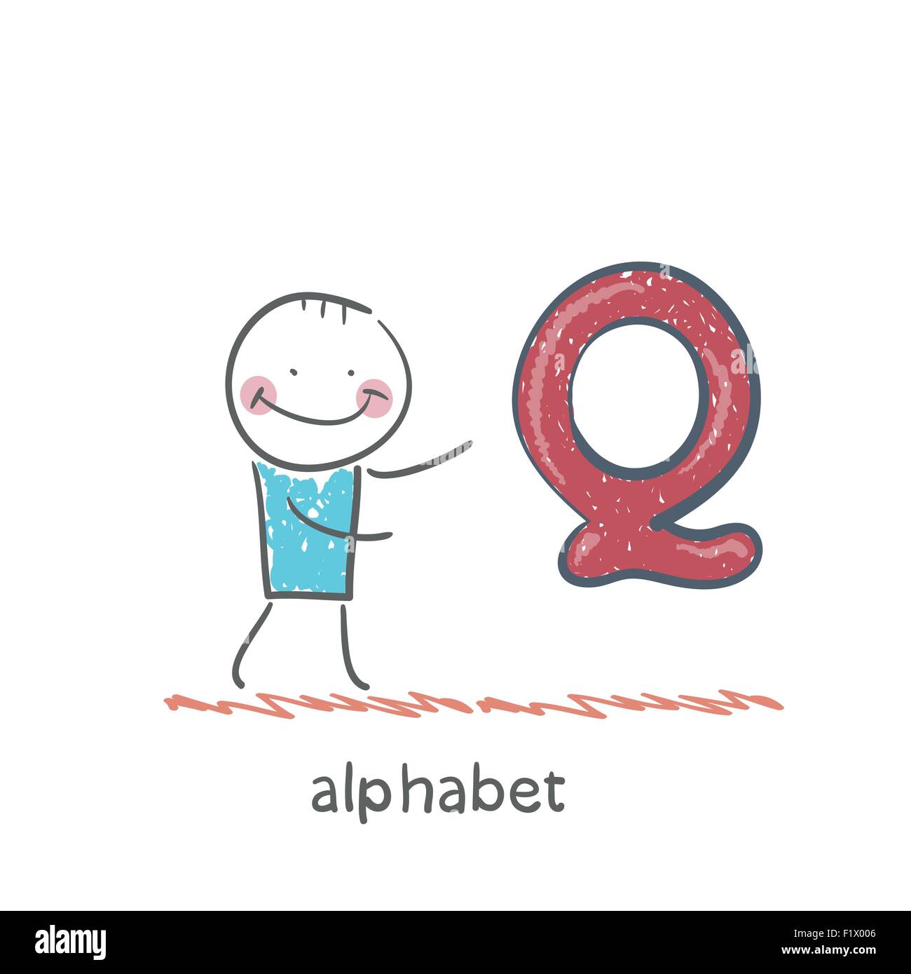 man standing with a letter of the alphabet Stock Vector Image & Art - Alamy