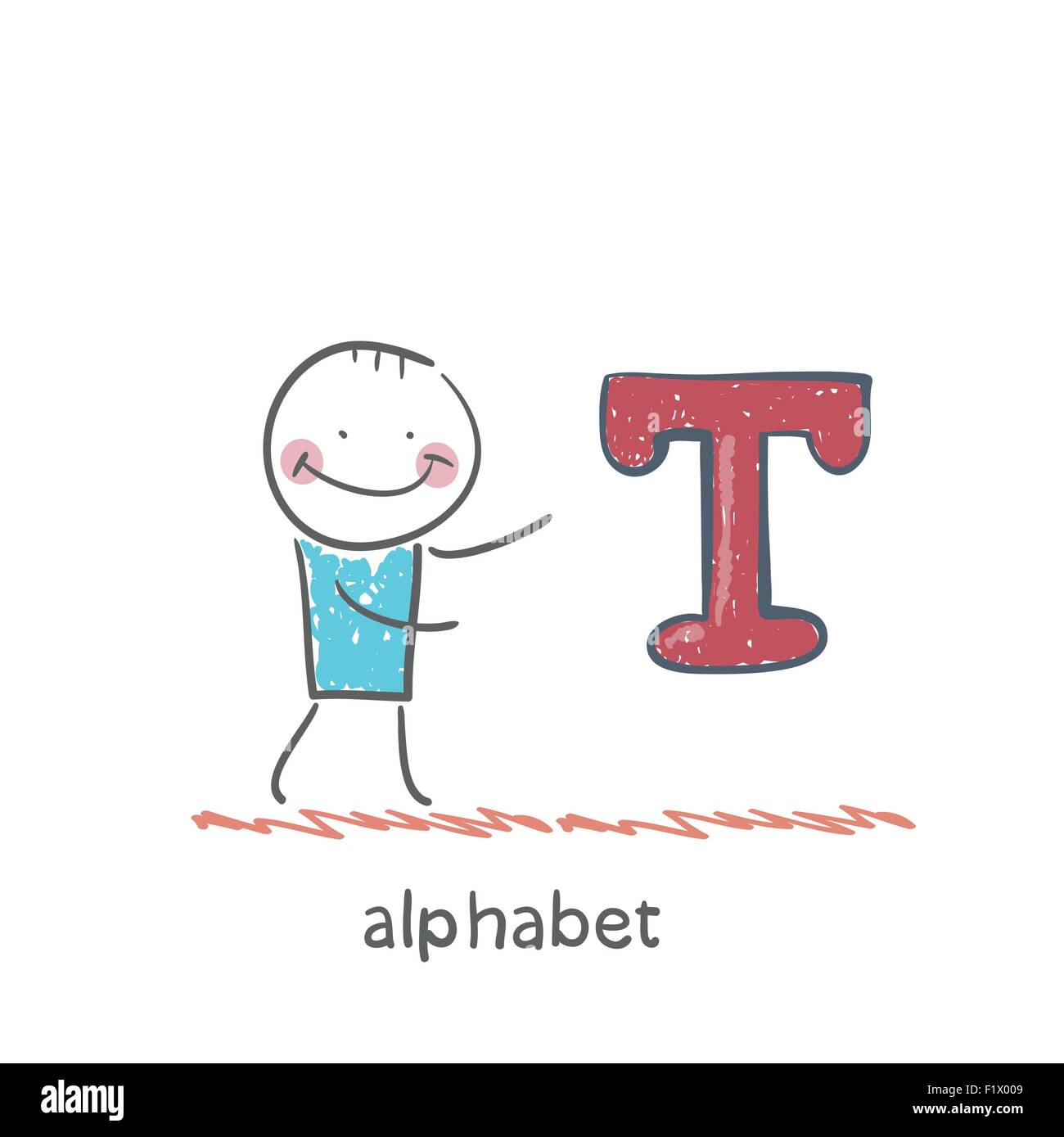 man standing with a letter of the alphabet Stock Vector Image & Art - Alamy