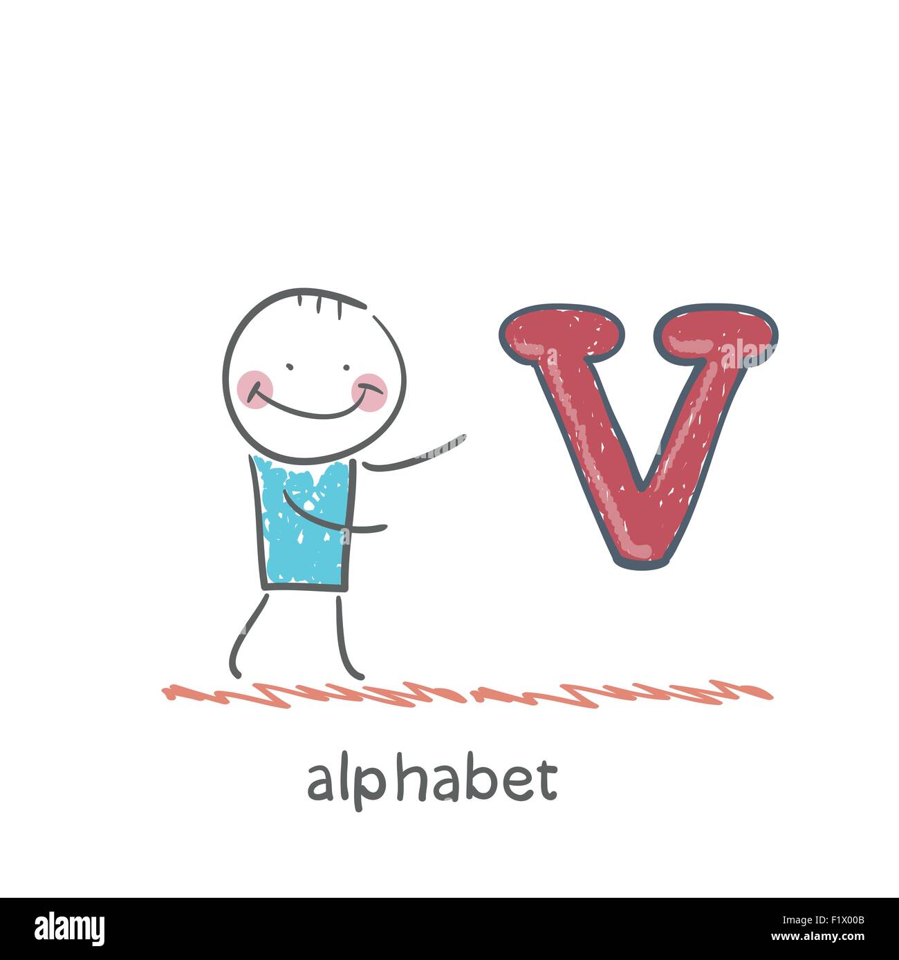 man standing with a letter of the alphabet Stock Vector Image & Art - Alamy