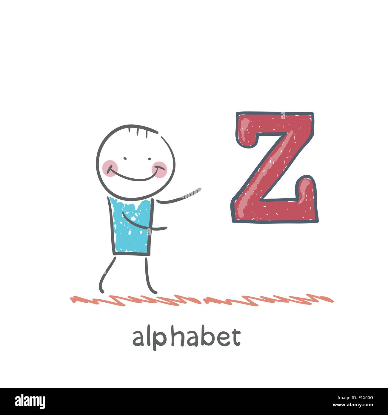 man standing with a letter of the alphabet Stock Vector Image & Art - Alamy