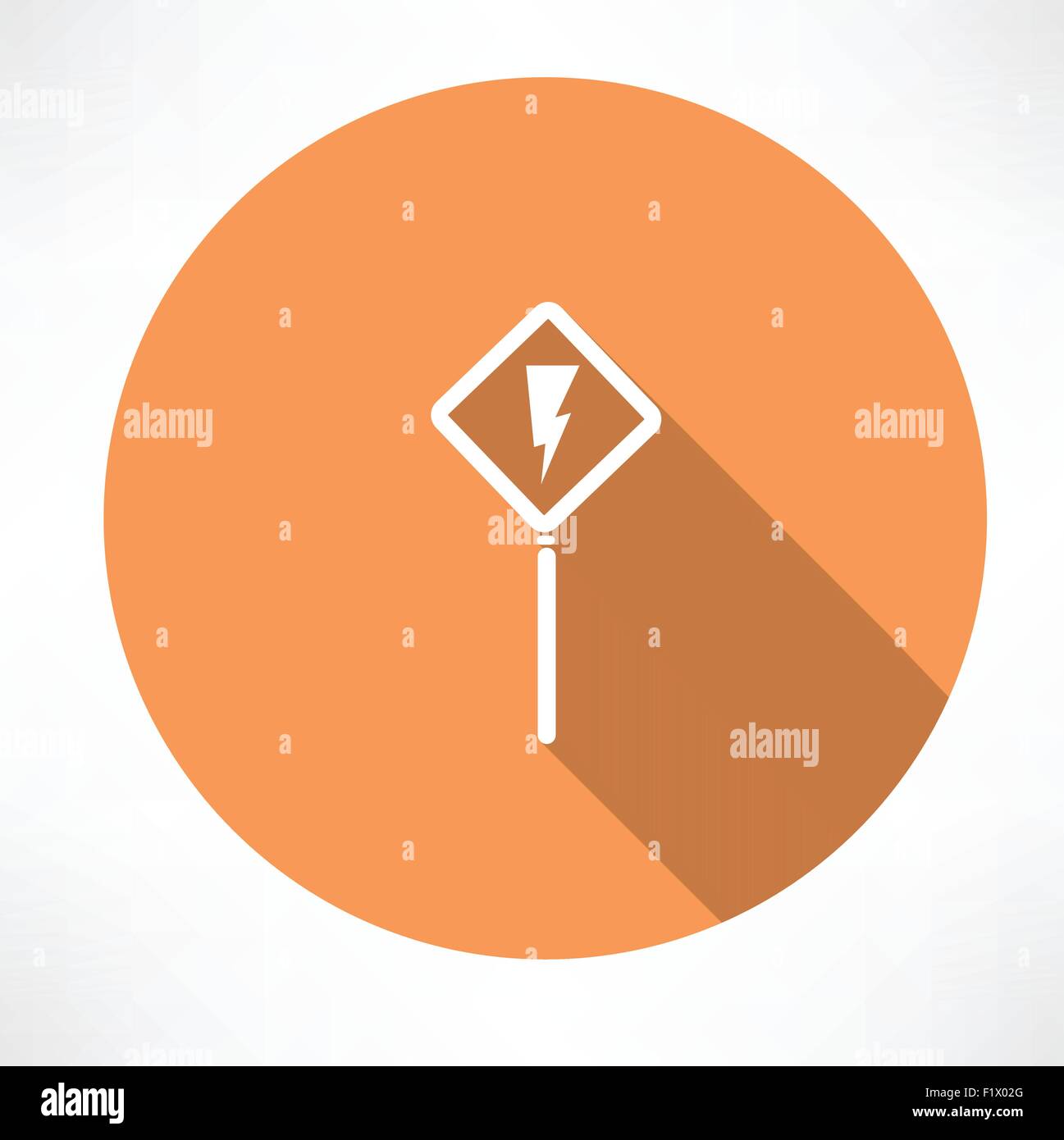 road sign - storm icon. Flat modern style vector illustration Stock ...