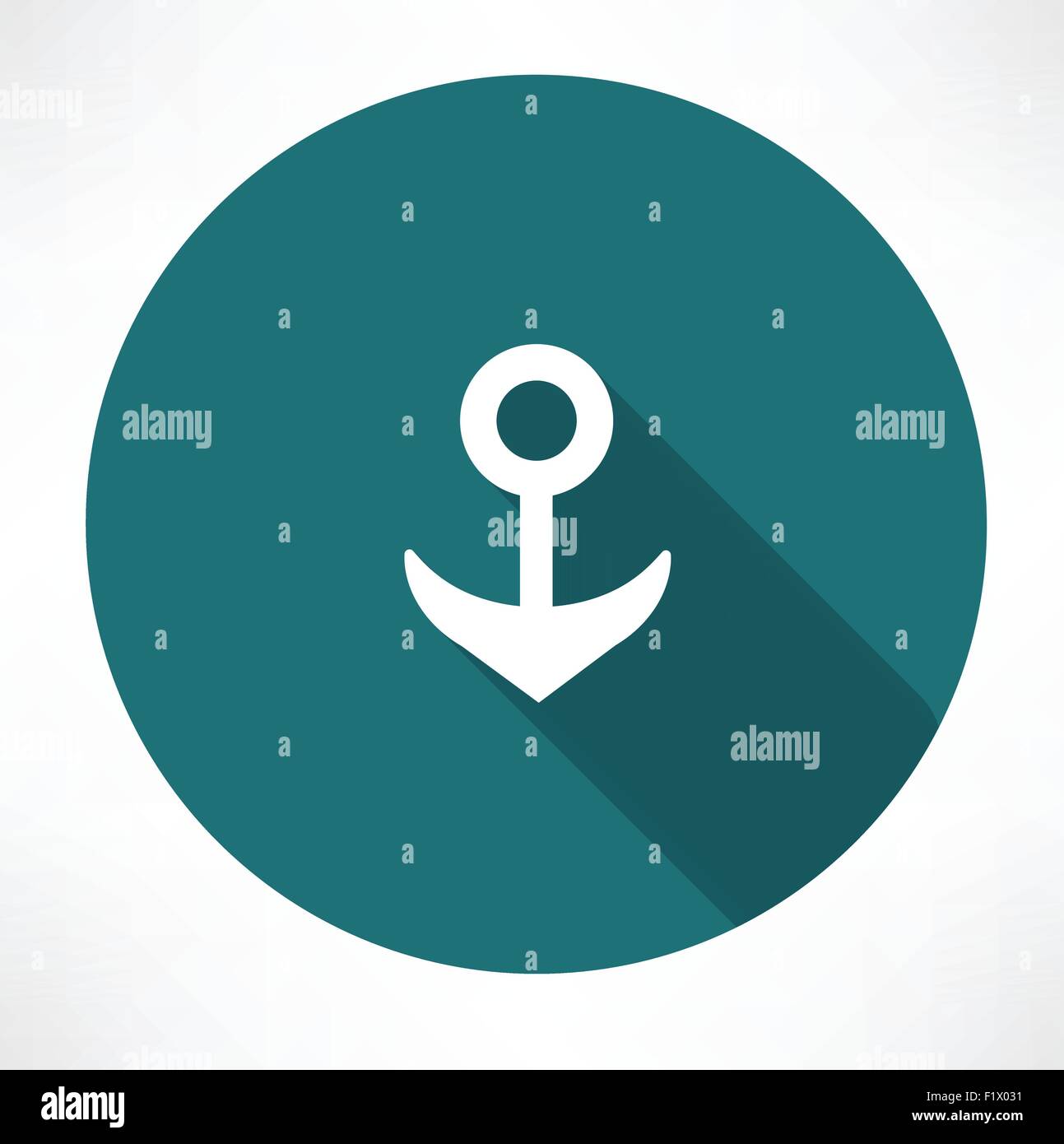 Anchor symbol on gray background. Flat modern style vector illustration ...