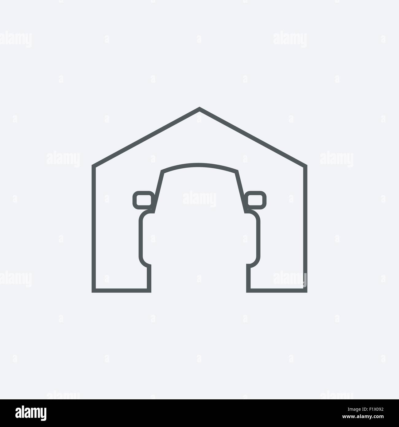 Parking garage sign on green map pointer, vector illustration Stock ...