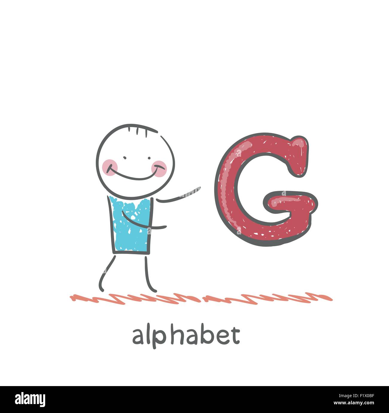 man standing with a letter of the alphabet Stock Vector Image & Art - Alamy