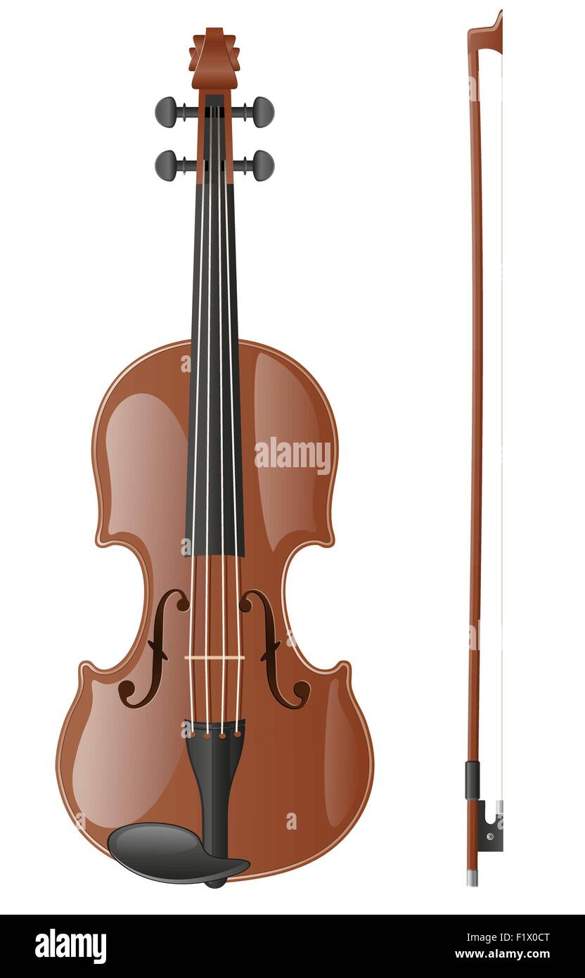 violin vector illustration isolated on white background Stock Vector ...
