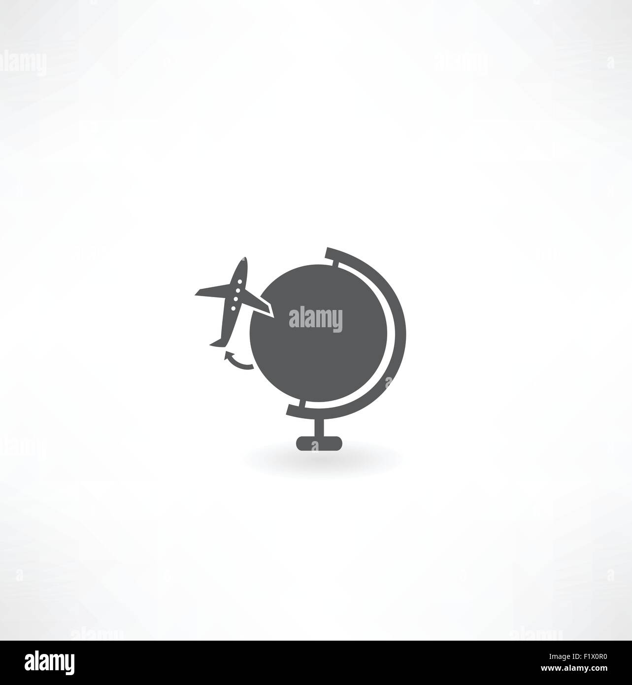 Globe and airplane icon Stock Vector Image & Art - Alamy