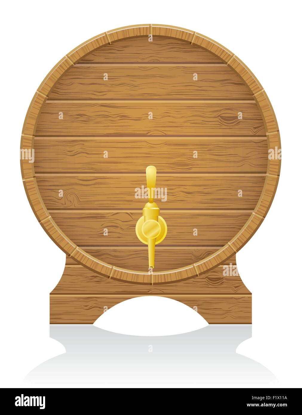 wooden barrel vector illustration isolated on white background Stock ...