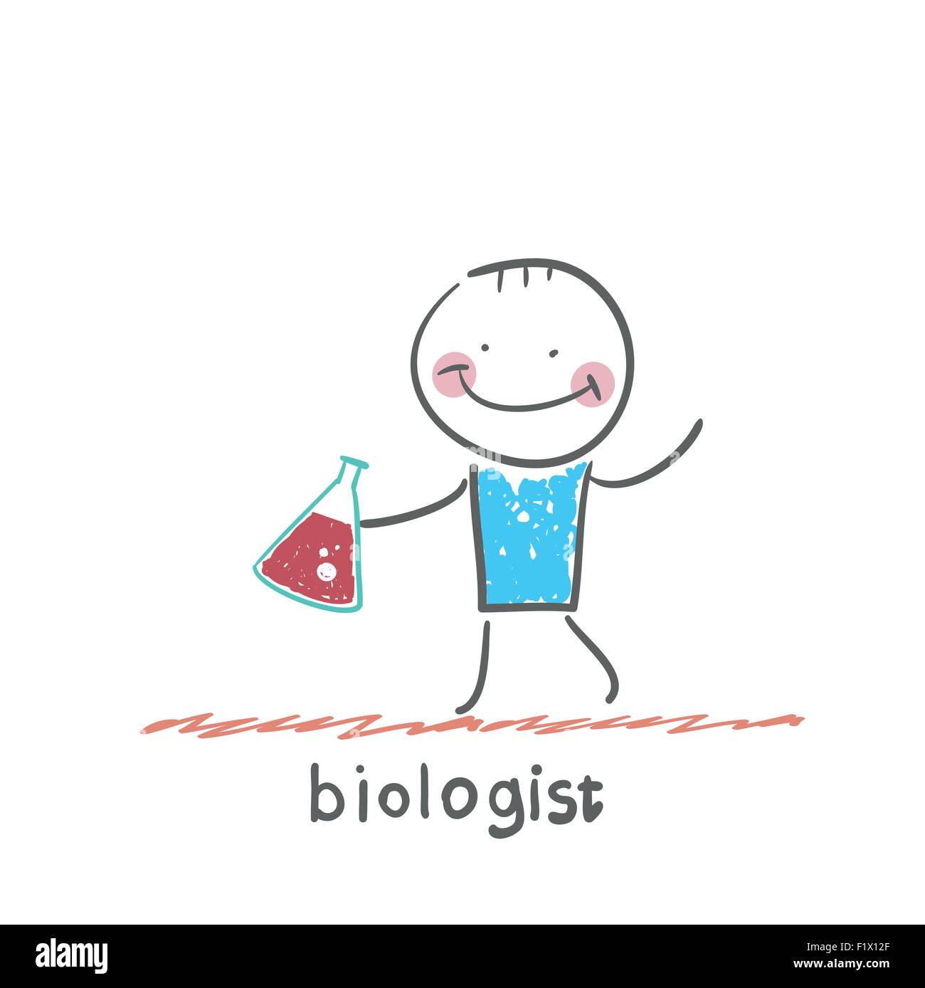 Cartoon man biologist hi-res stock photography and images - Alamy