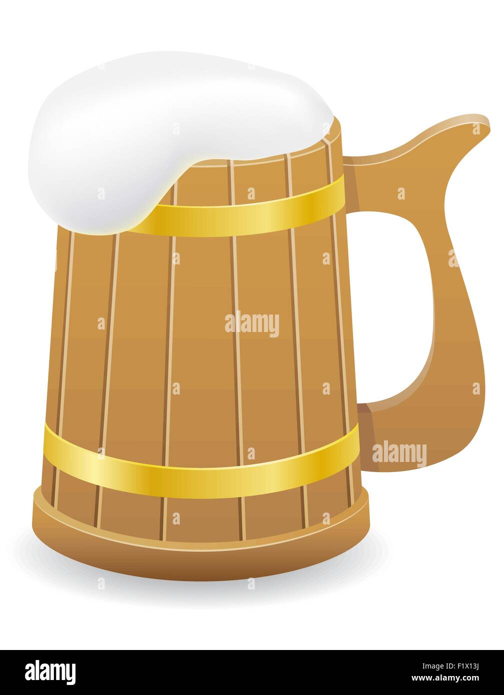 wooden beer mug vector illustration vector illustration isolated on ...