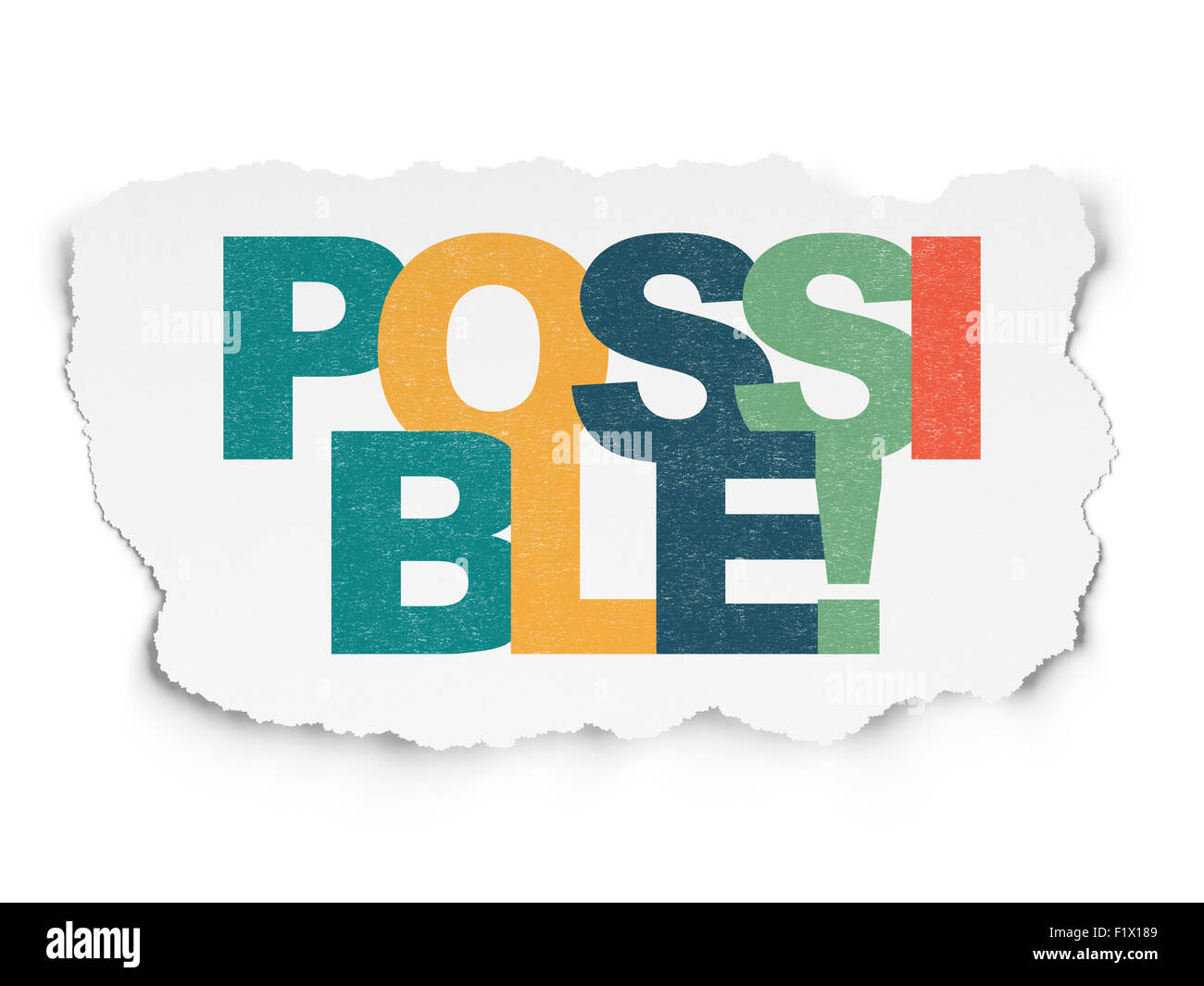 Finance concept: Possible! on Torn Paper background Stock Photo - Alamy