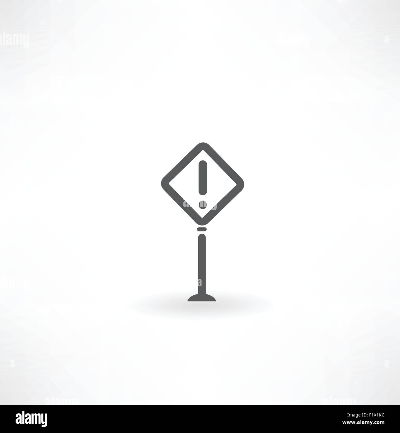 Exclamation Yellow Sign - Danger and risk symbol on yellow diamond road ...