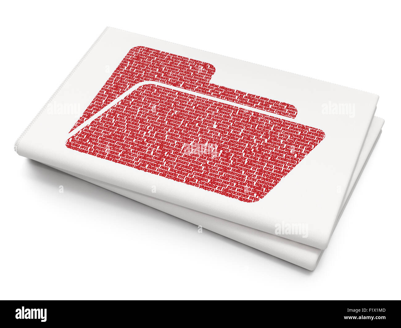 Finance concept: Folder on Blank Newspaper background Stock Photo - Alamy