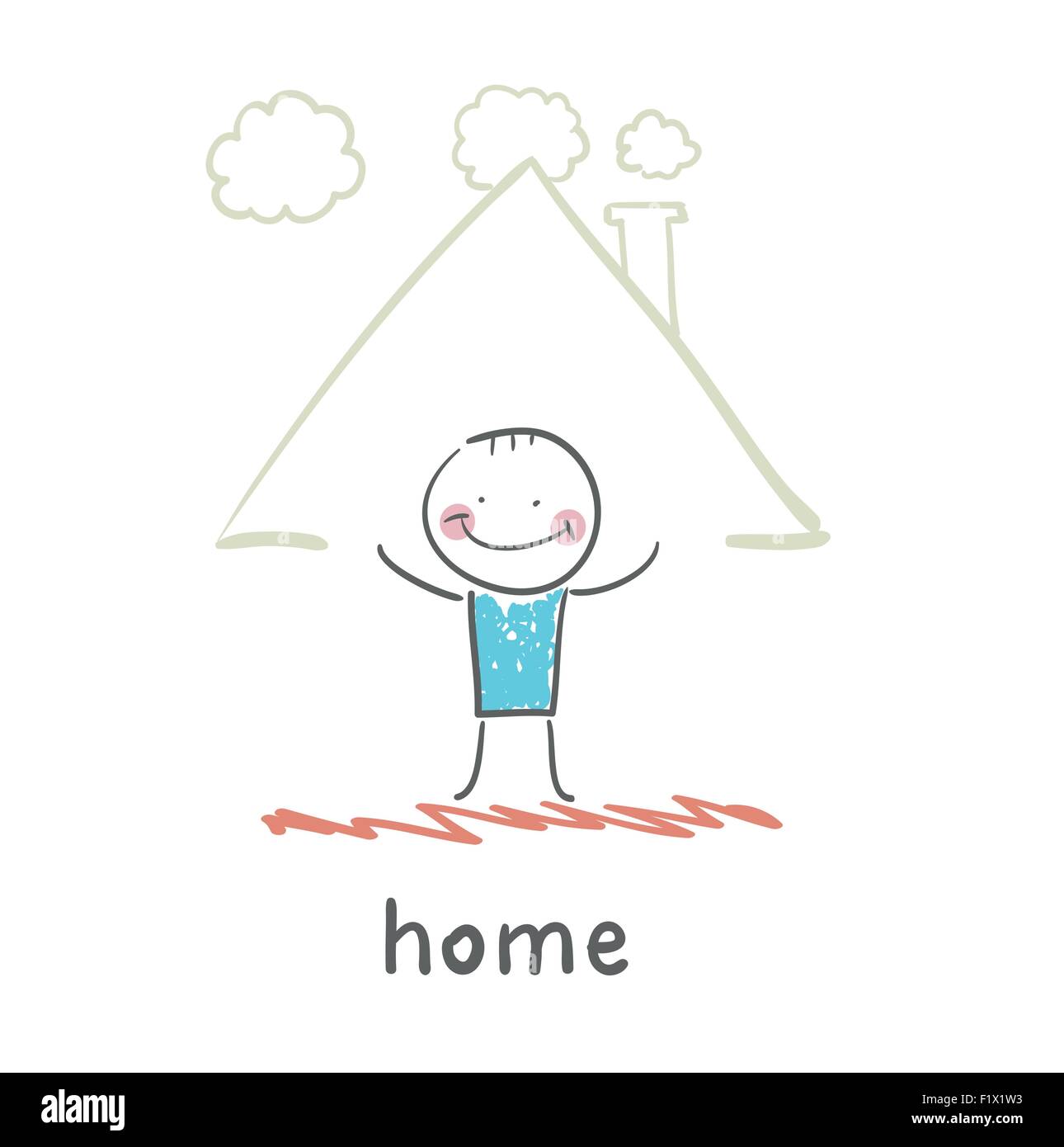 Selling cartoon house Stock Vector Images - Alamy
