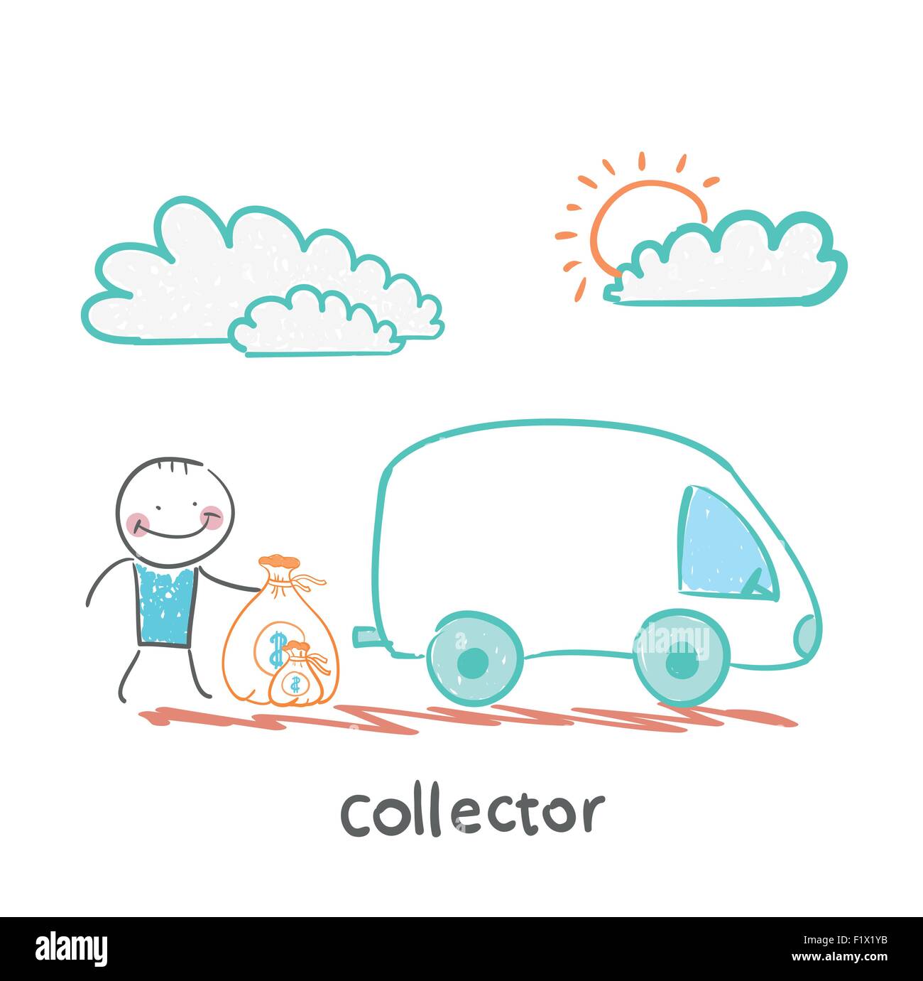 collector is money in the car Stock Vector Image & Art - Alamy