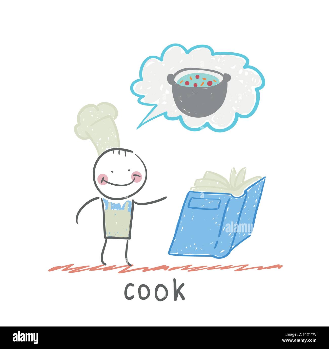 Cook fun cartoon style illustration Cut Out Stock Images & Pictures - Alamy