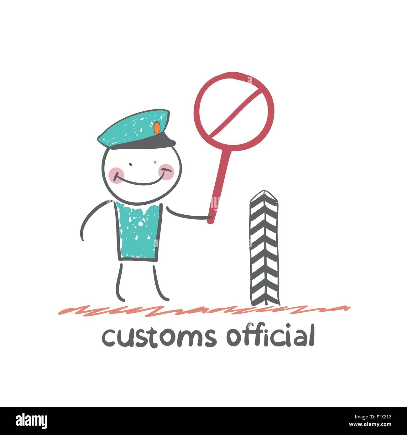 Customs officer fun cartoon style hi-res stock photography and images ...