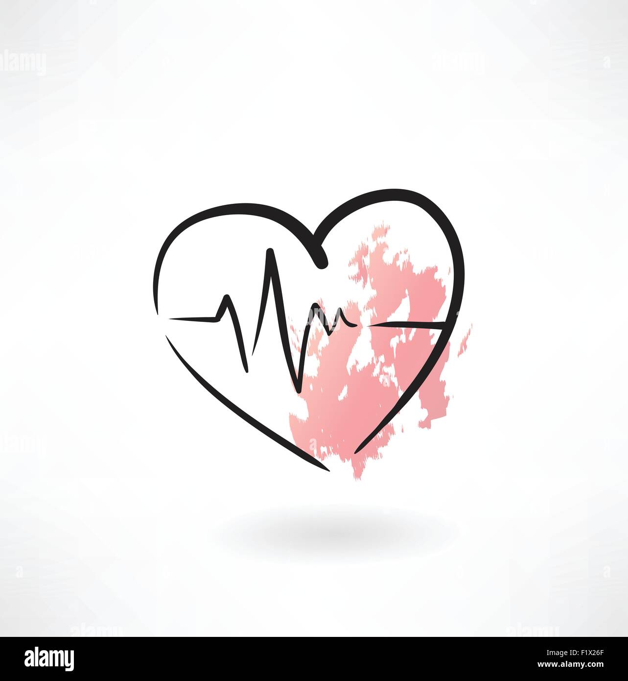 cardiology heart grunge icon Stock Vector Image & Art - Alamy