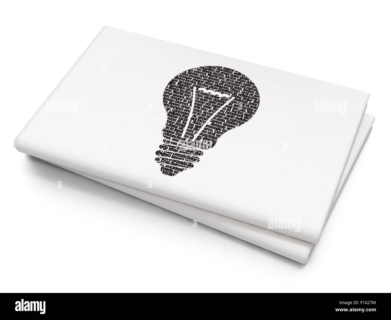 Business concept: Light Bulb on Blank Newspaper background Stock Photo ...