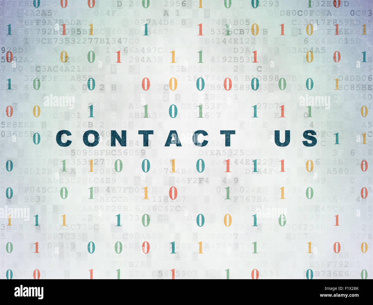 Business concept: Contact us on Digital Paper background Stock Photo ...