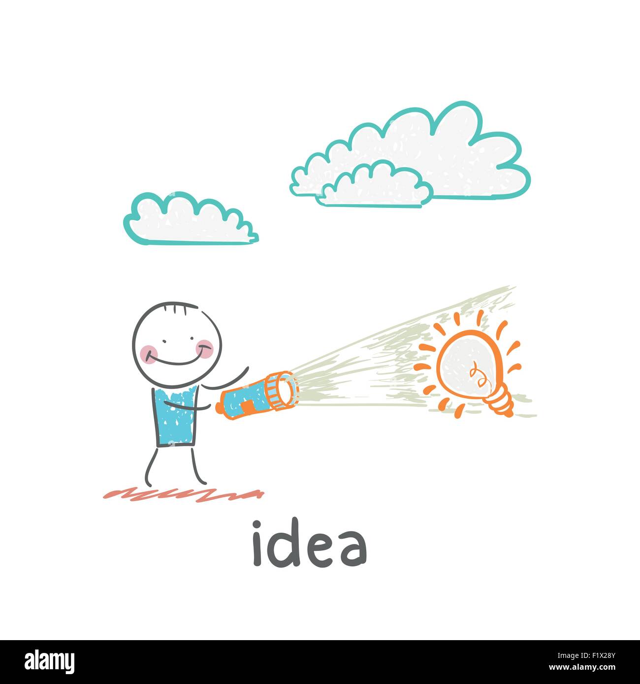 idea. Fun cartoon style illustration. The situation of life Stock ...