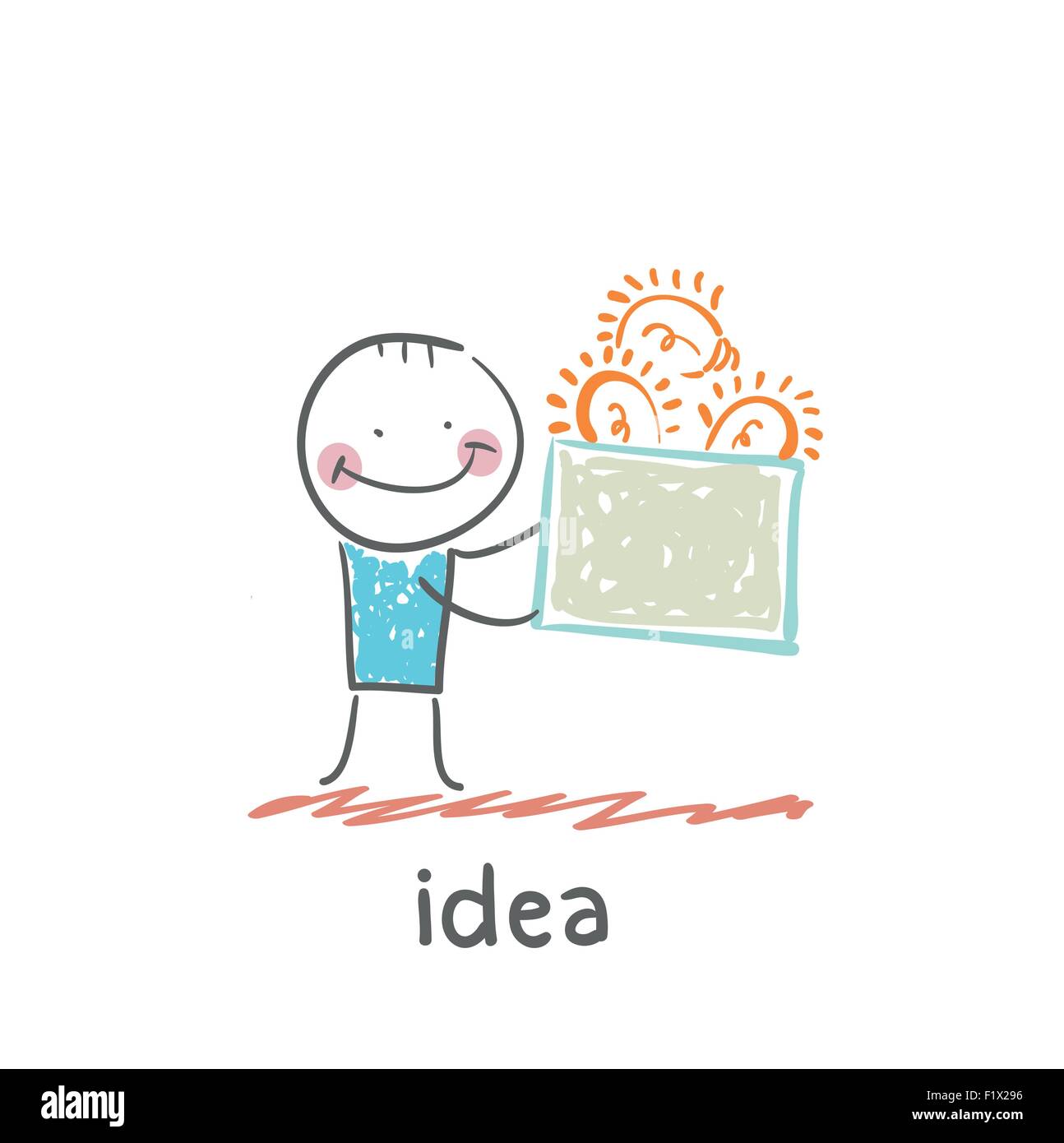 idea. Fun cartoon style illustration. The situation of life Stock ...