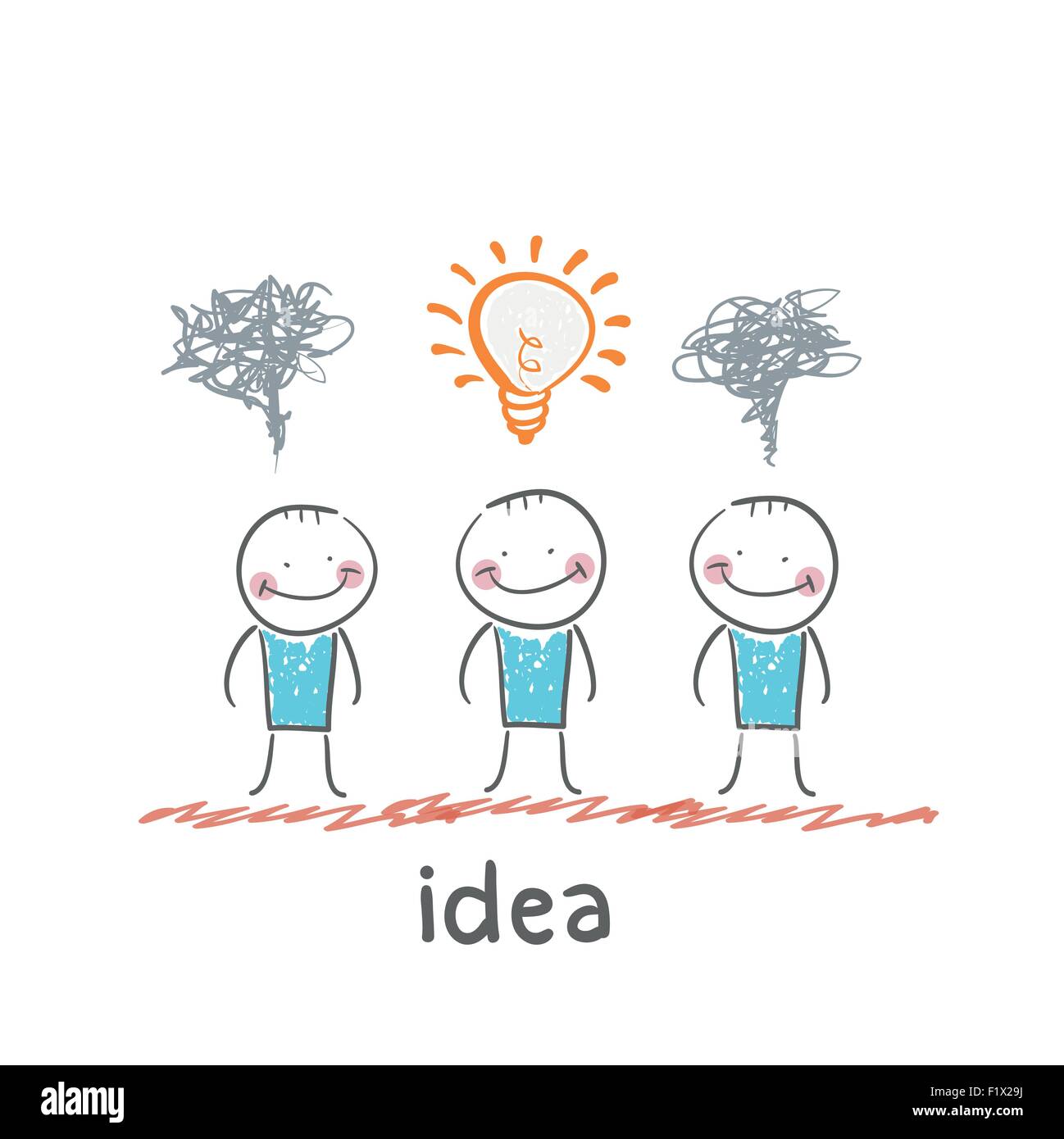 idea. Fun cartoon style illustration. The situation of life Stock ...