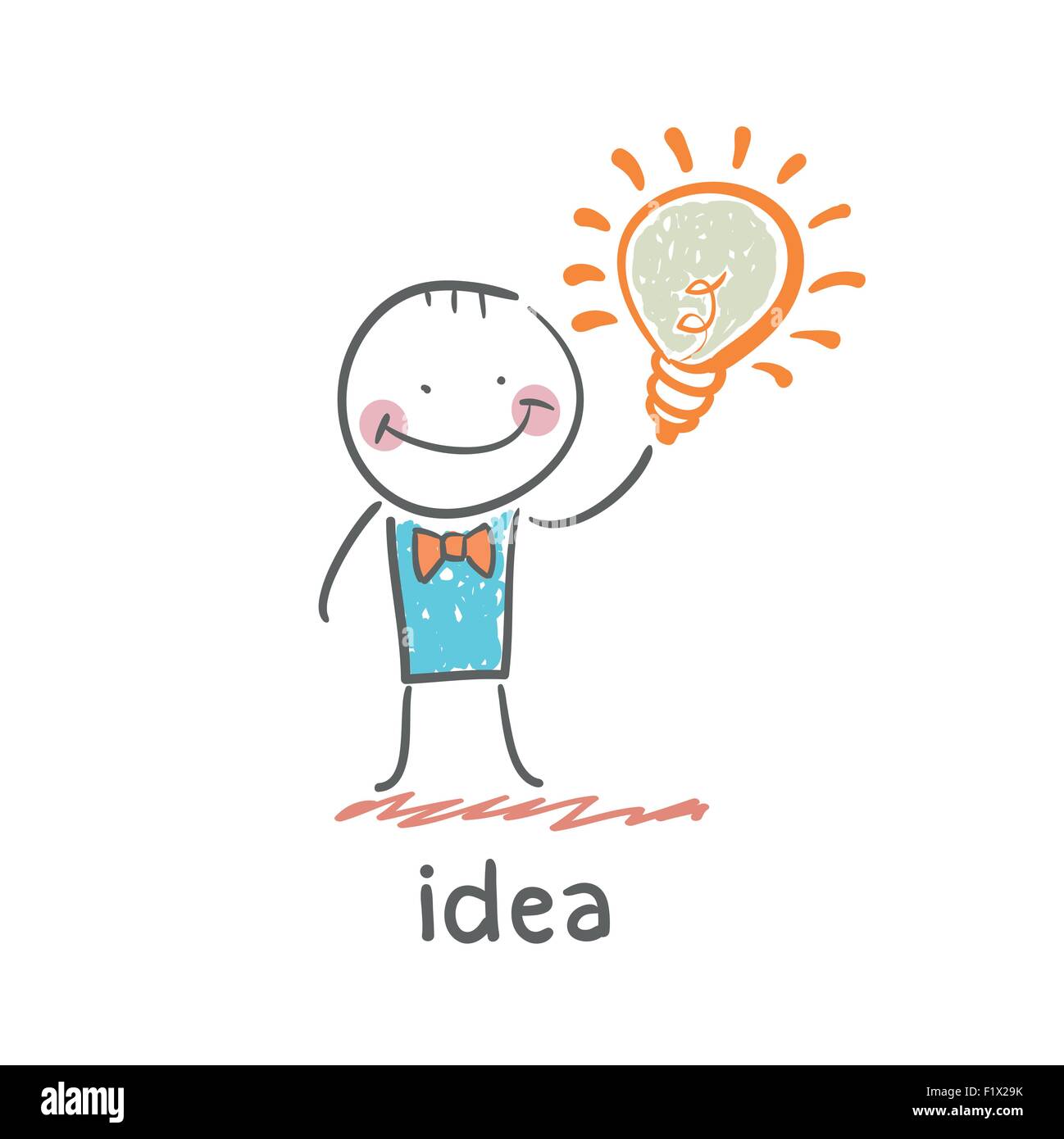 idea. Fun cartoon style illustration. The situation of life Stock ...