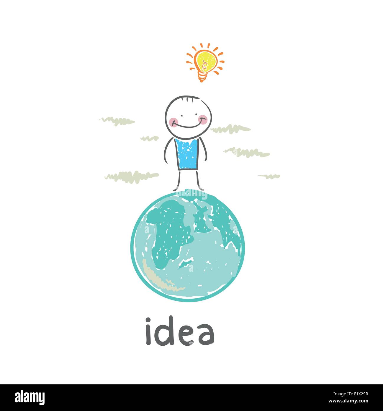 idea. Fun cartoon style illustration. The situation of life Stock ...