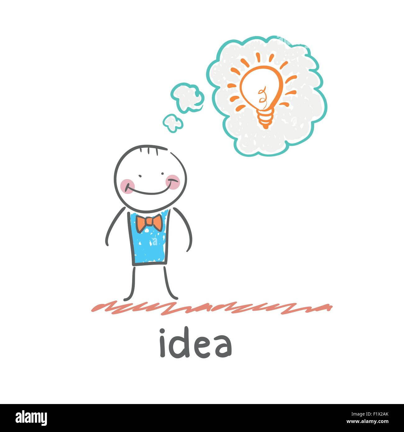 idea. Fun cartoon style illustration. The situation of life Stock ...