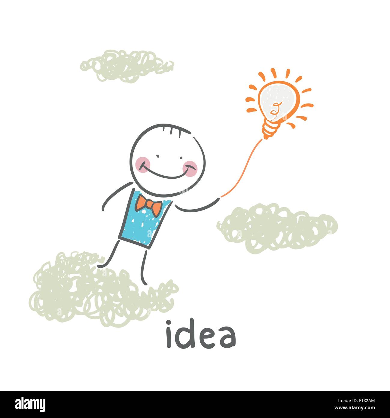 idea. Fun cartoon style illustration. The situation of life Stock ...