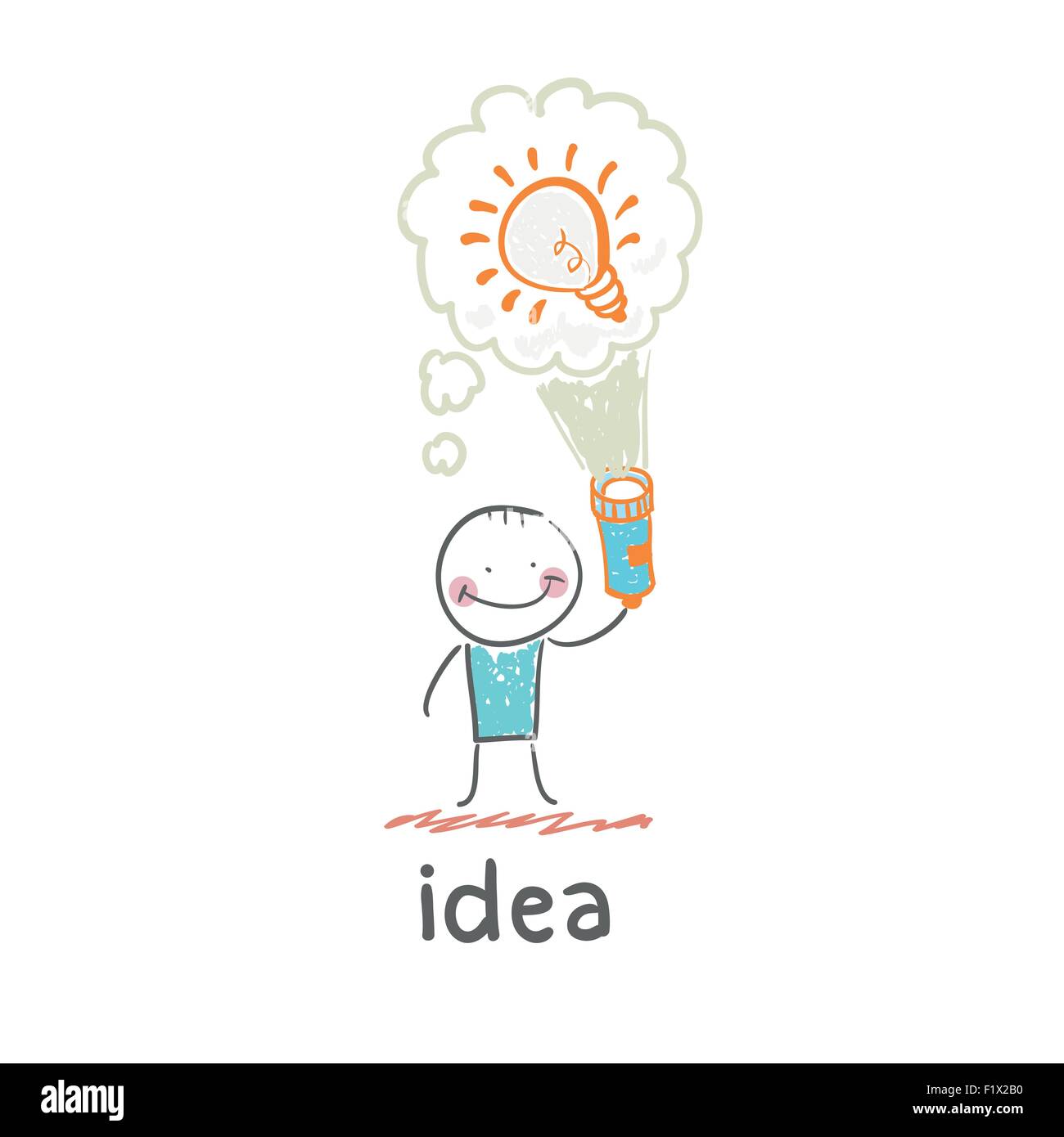 idea. Fun cartoon style illustration. The situation of life Stock ...