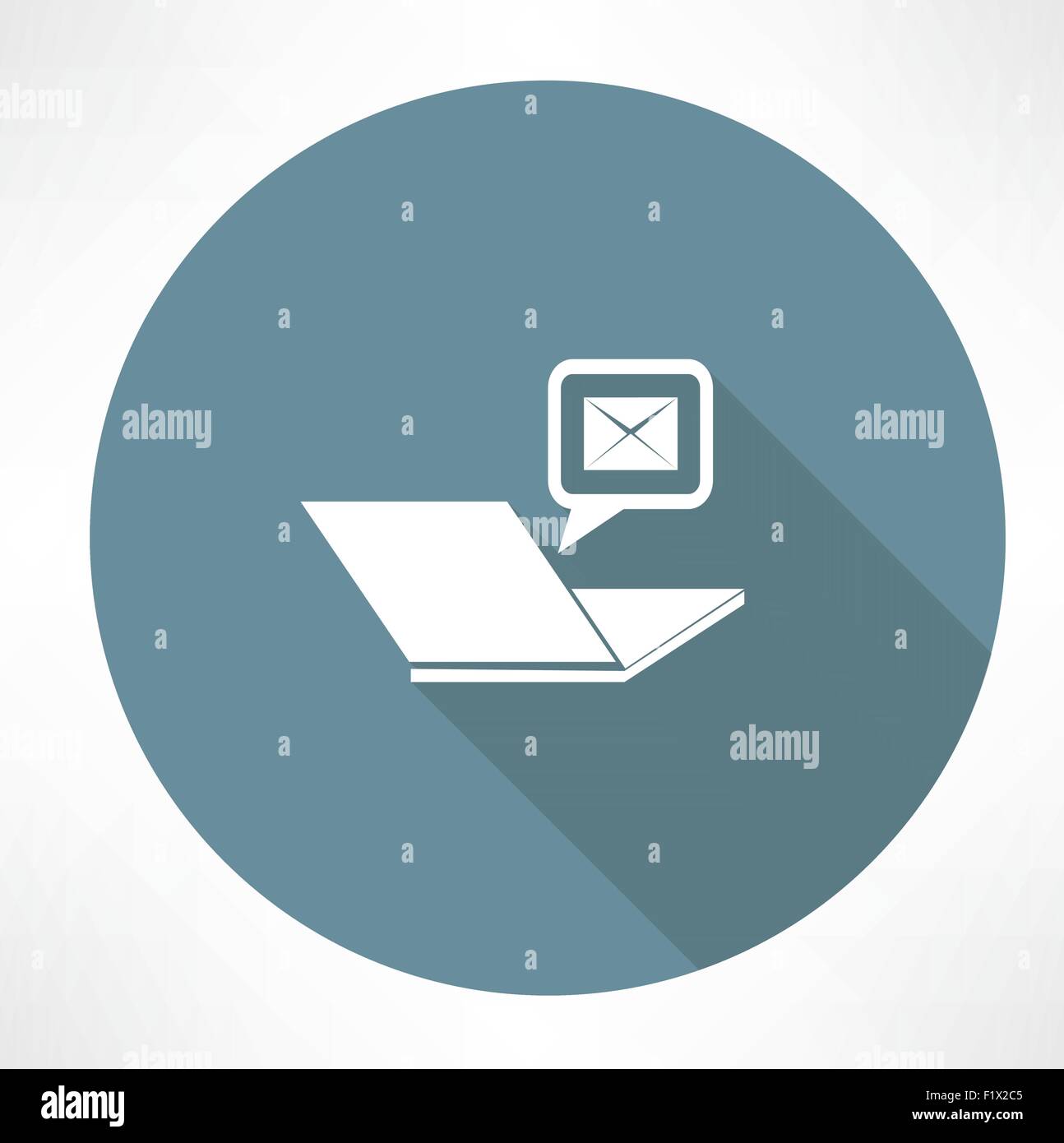 laptop and mail icon. Flat modern style vector illustration Stock ...