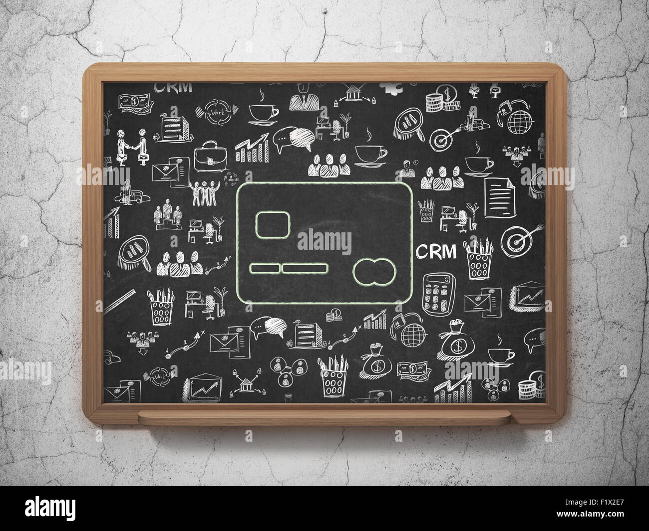 Finance concept: Credit Card on School Board background Stock Photo - Alamy