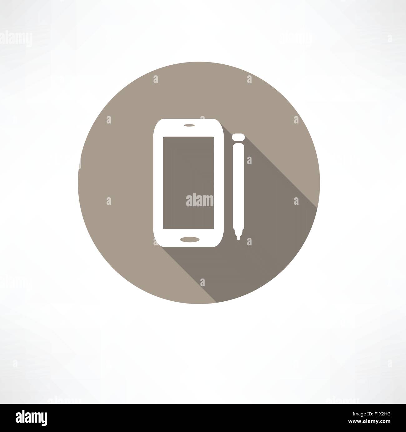 smartphone with a stylus icon Flat modern style vector illustration ...