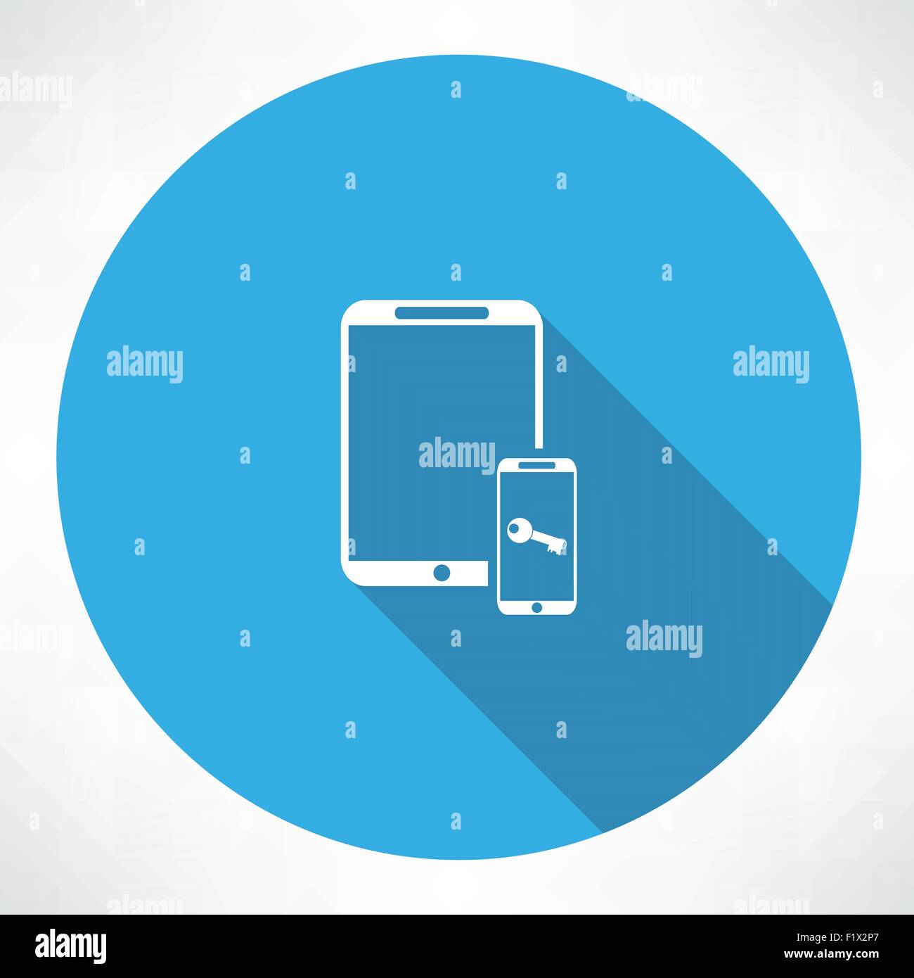tablet and smartphone with a key icon Stock Vector Image & Art - Alamy