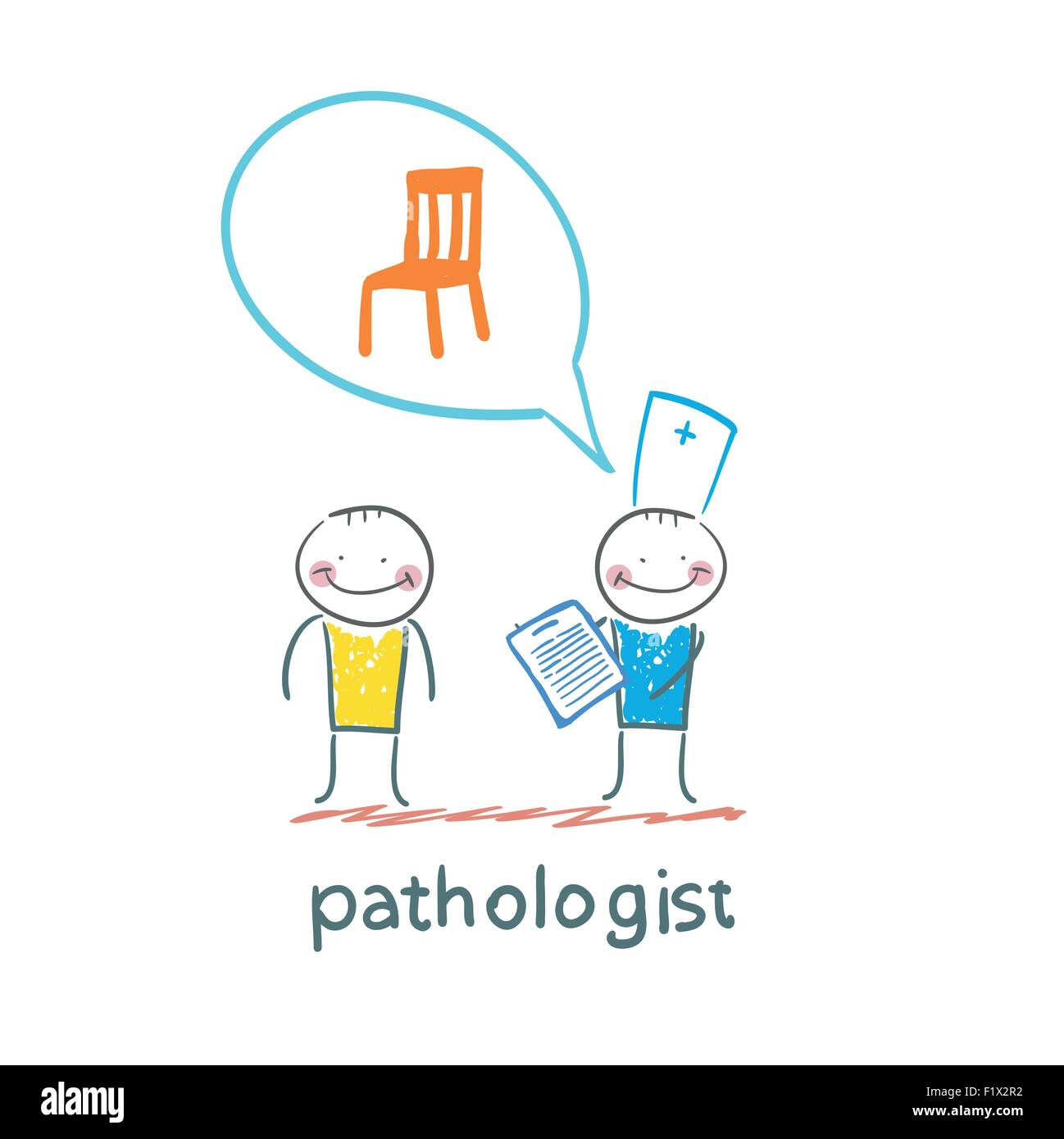 Pathologist with the patient says about the occupational disease Stock ...