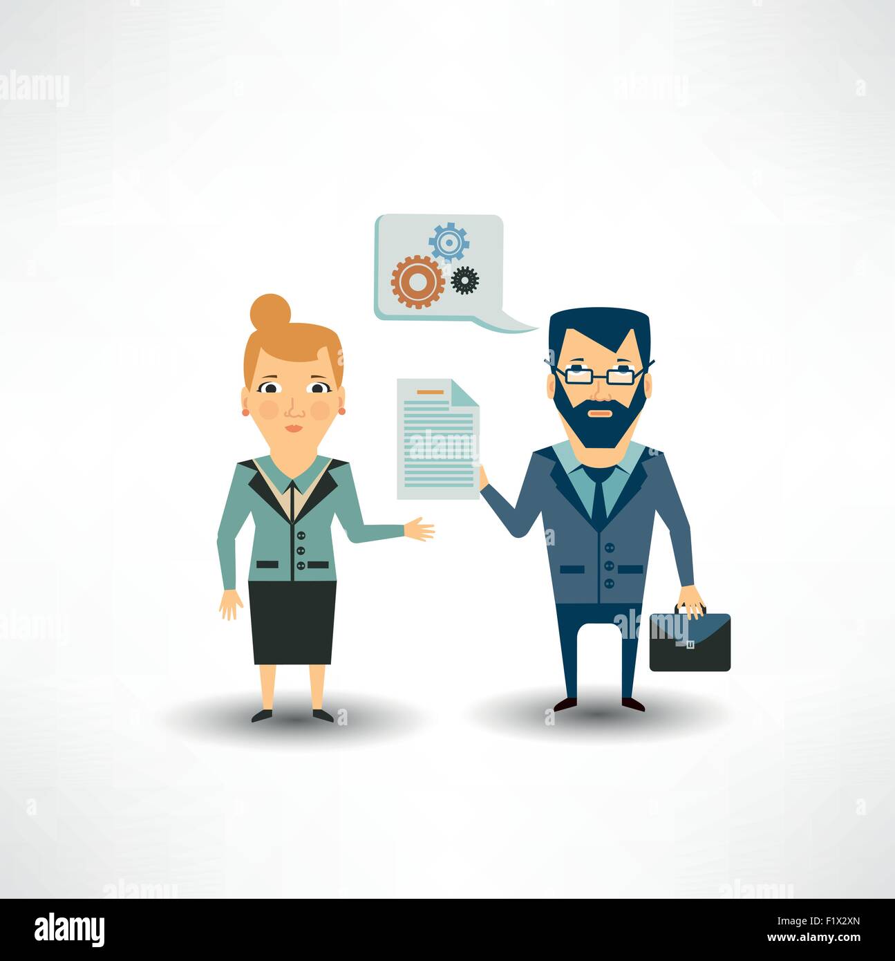 Secretary says boss Stock Vector Image & Art - Alamy