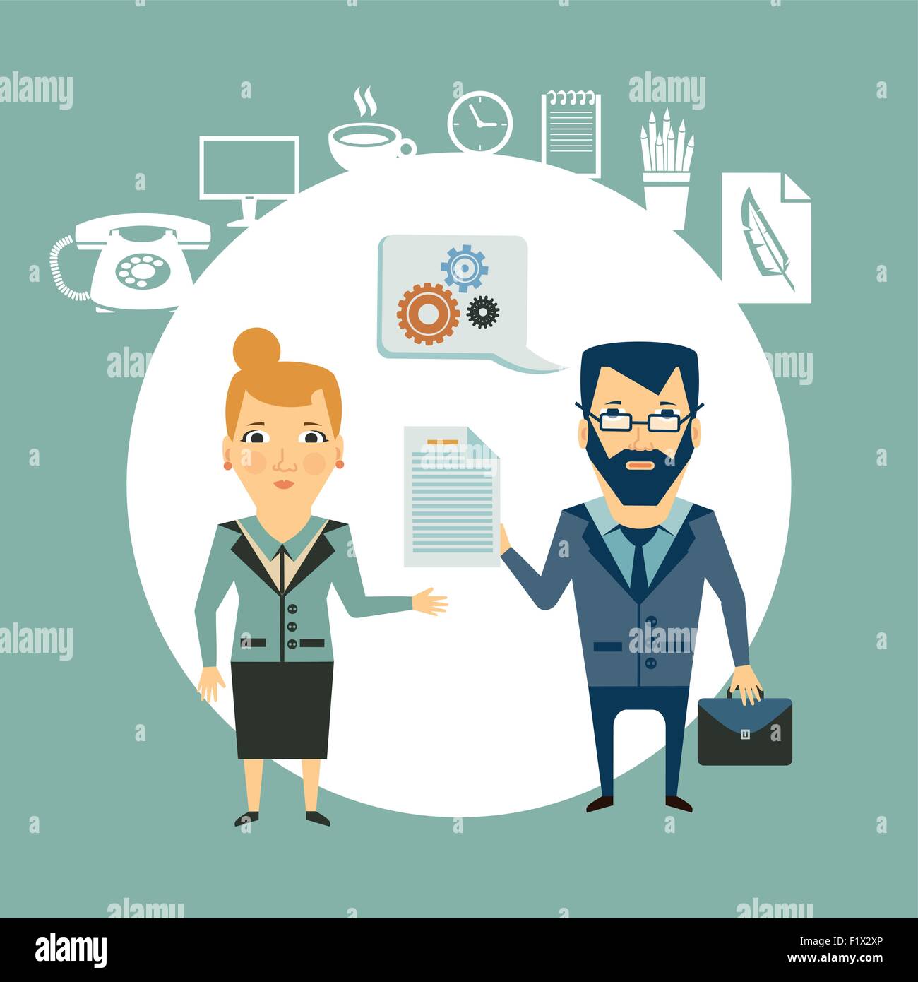 Young secretary male Stock Vector Images - Alamy