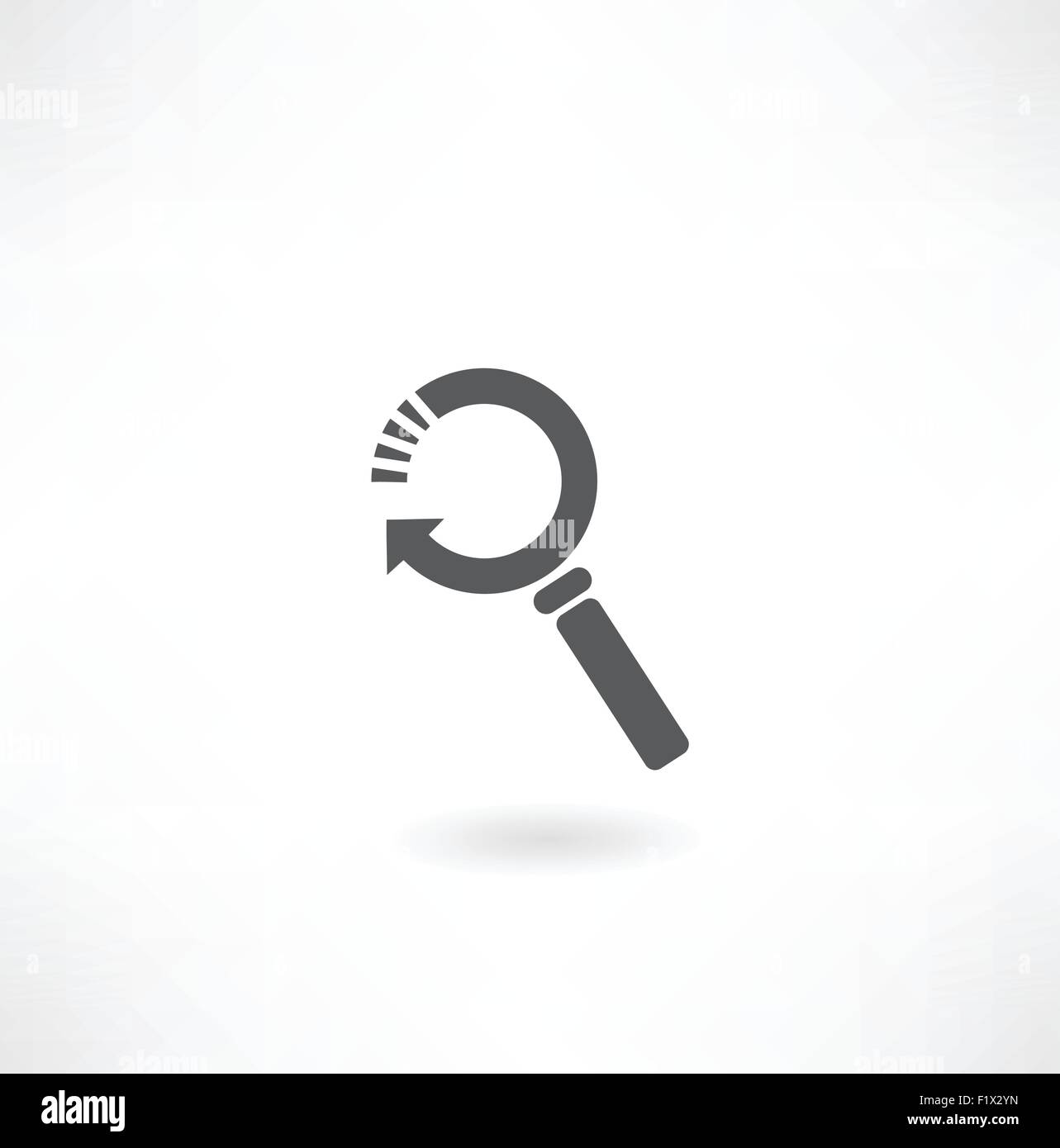 magnifying glass in the form of circular arrows Stock Vector Image ...