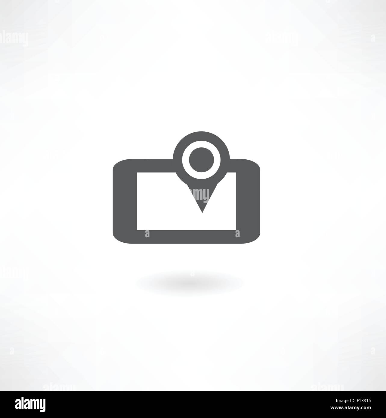 Tablet travel map icon Stock Vector Images - Alamy