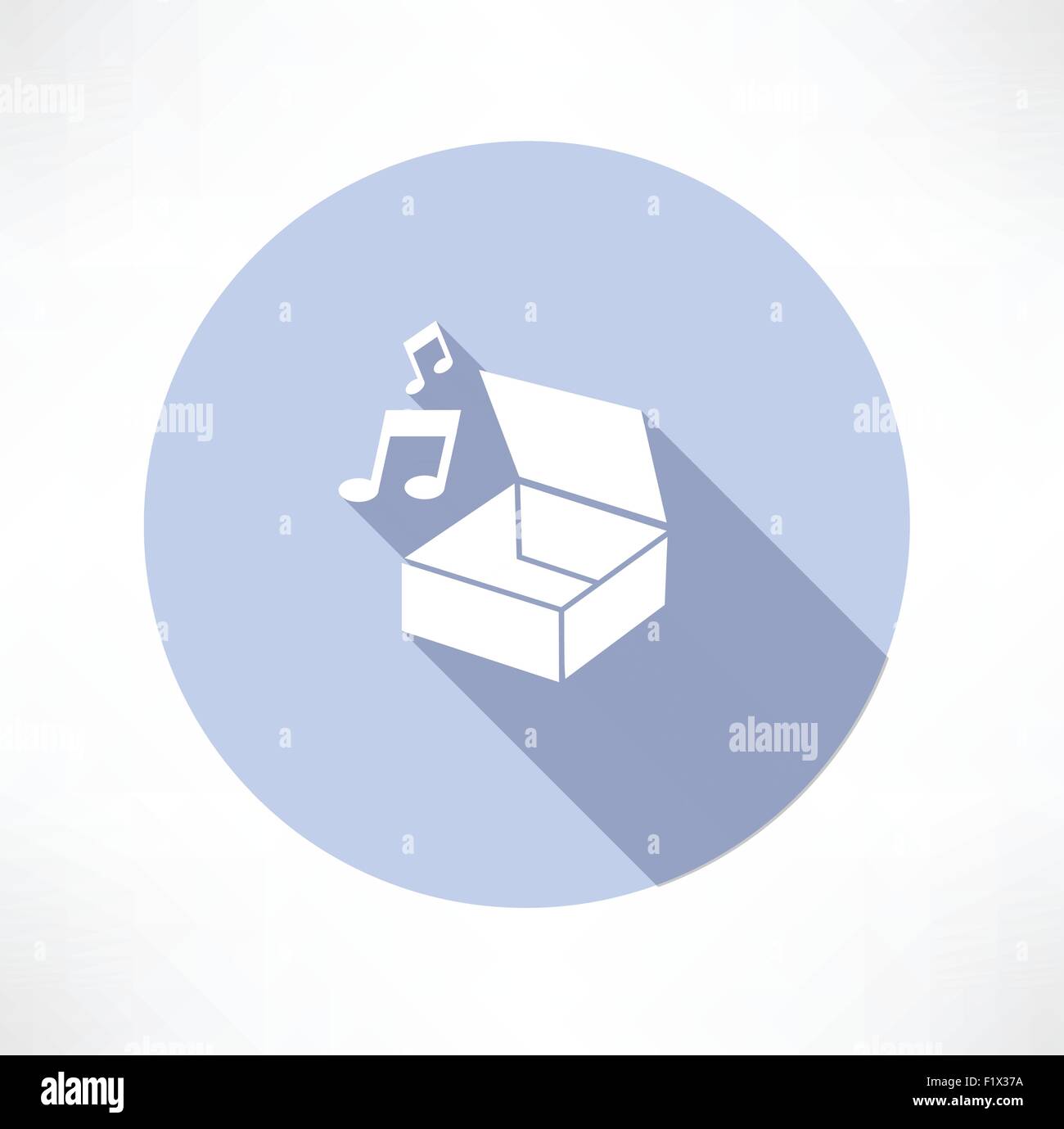 box with music Flat modern style vector illustration Stock Vector Image ...