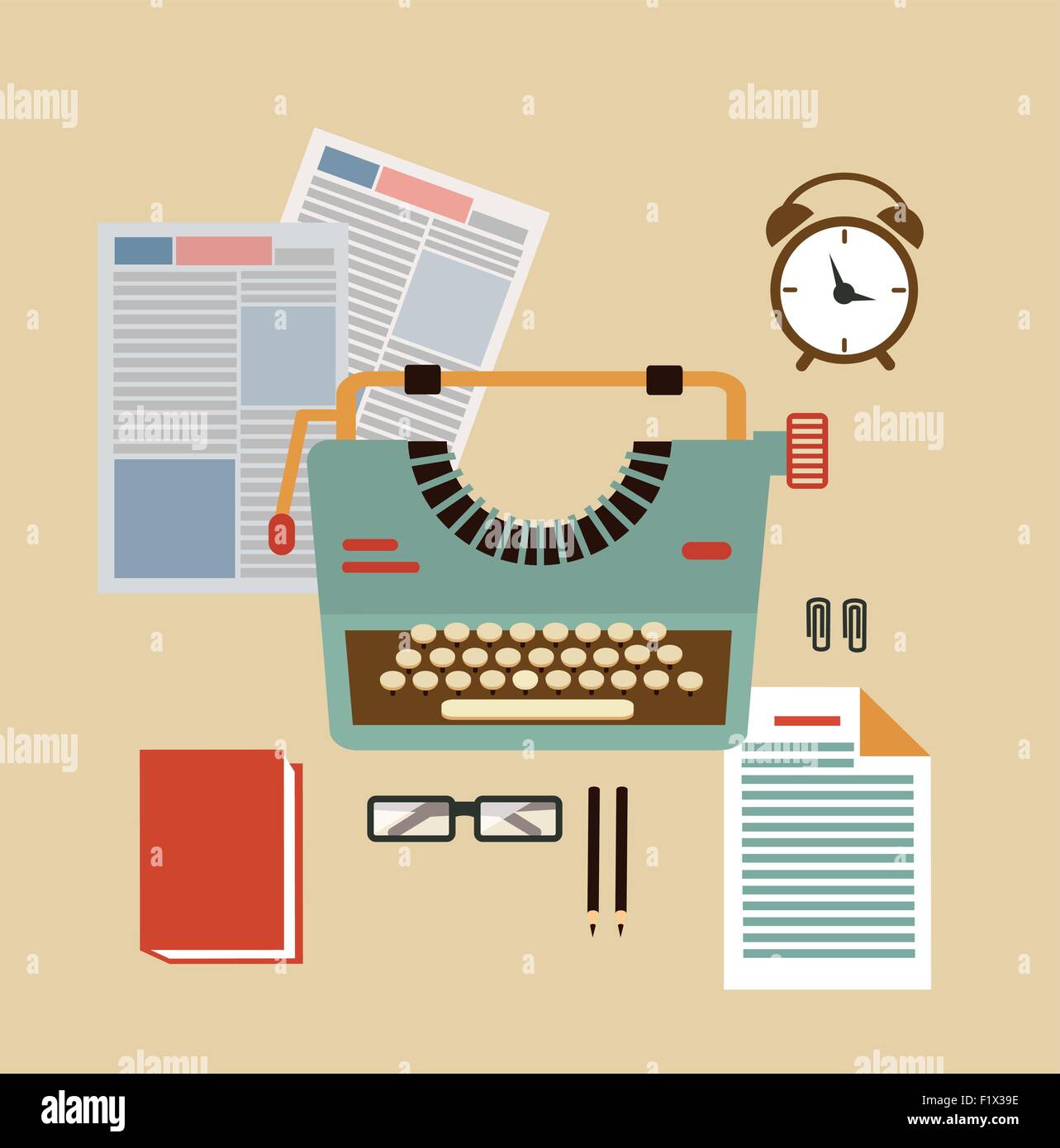 desktop typists illustration illustration. Flat modern style vector ...