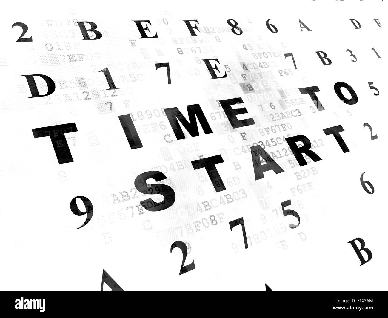 Timeline concept: Time to Start on Digital background Stock Photo - Alamy